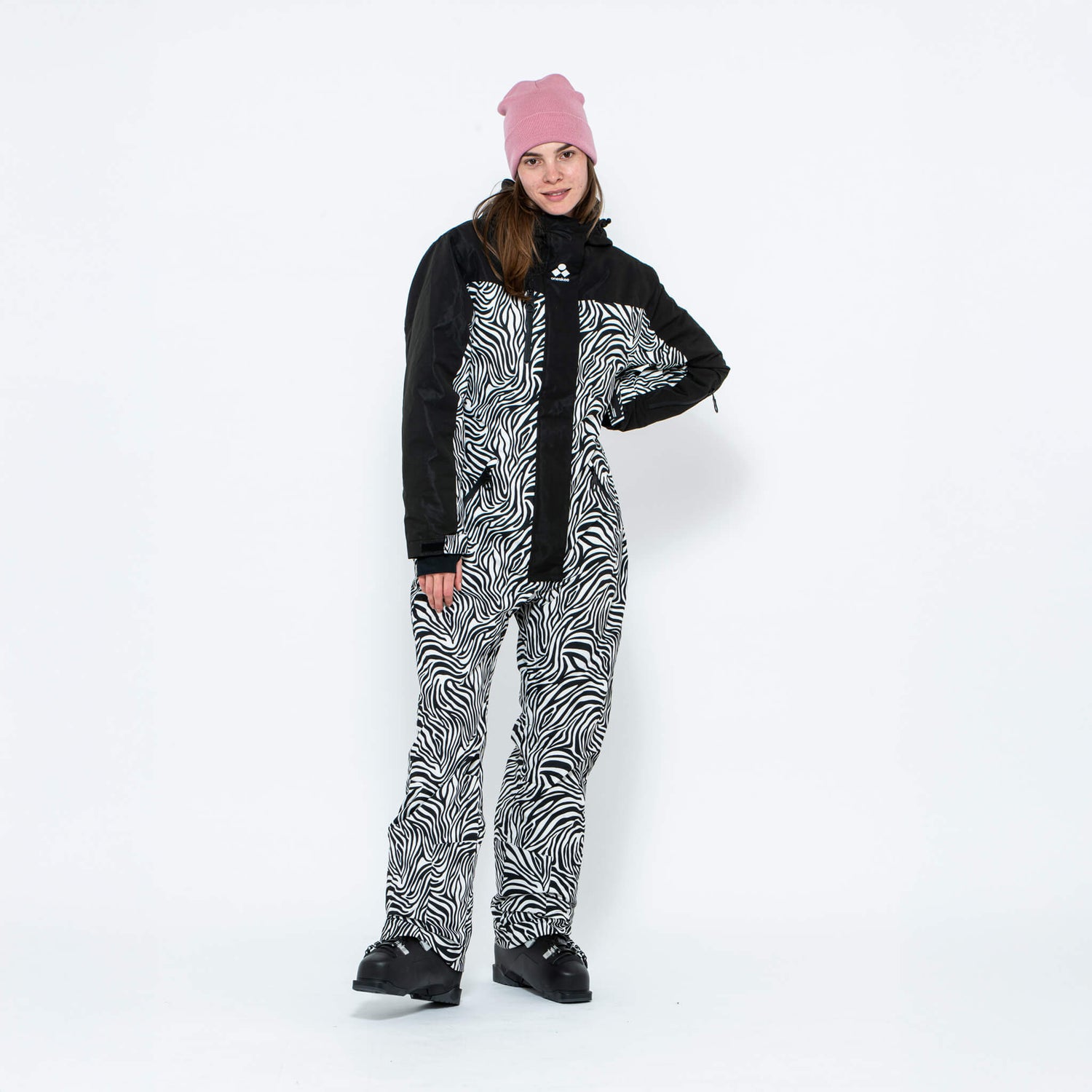 Women's Snow Suit, Zebra - Oneskee US